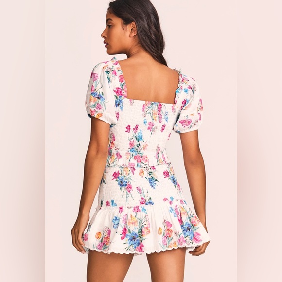 LoveShackFancy | Dresses | Nwt Loveshackfancy Jarrah White Floral ...